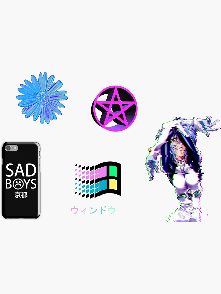 "Vaporwave sticker pack v.20" Sticker for Sale by Vaporwave96kid ...