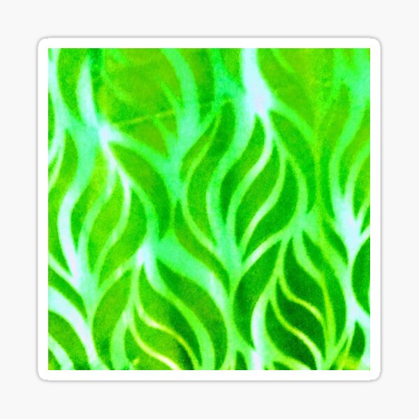 "Leaf patterns of bright, light, and deep green with yellow hints ...