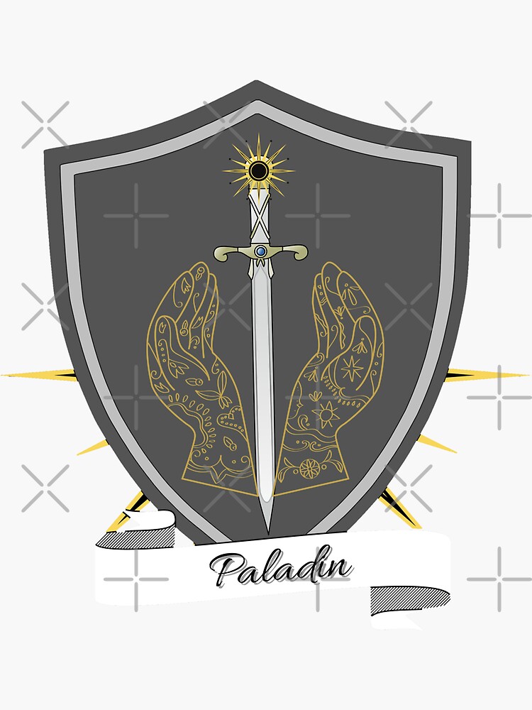 "Paladin Class Emblem Shield" Sticker for Sale by TransmuteDesign ...