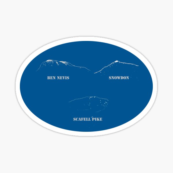 "The Three Peaks" Sticker for Sale by David R Murphy | Redbubble