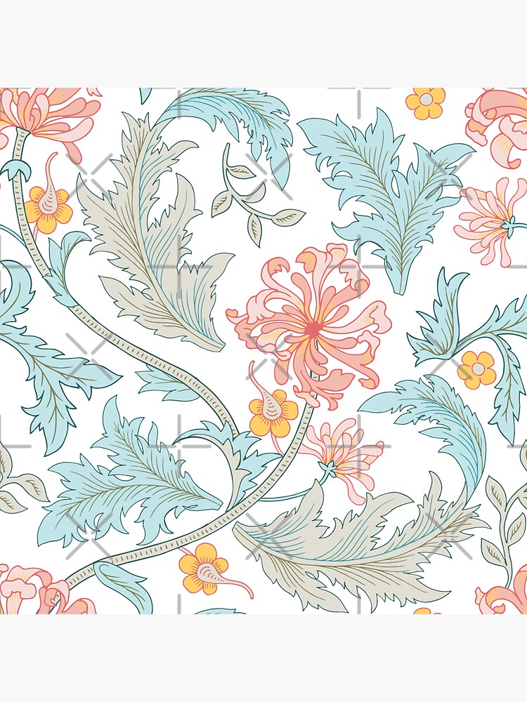 "Rococo Botanical" Sticker for Sale by Farijazz | Redbubble