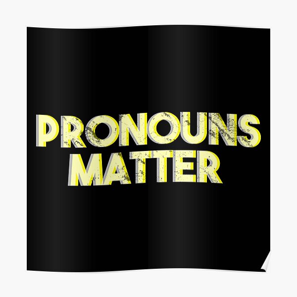 Lgbtq Pronouns Poster