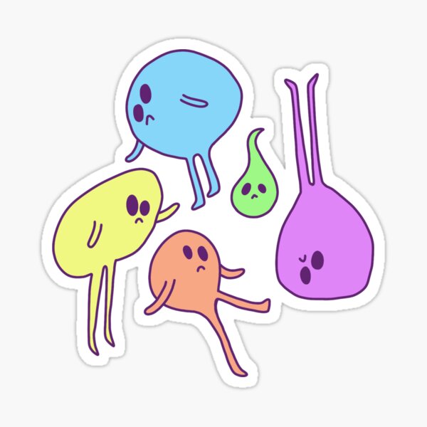 "Sad blobs " Sticker by lottiebb | Redbubble