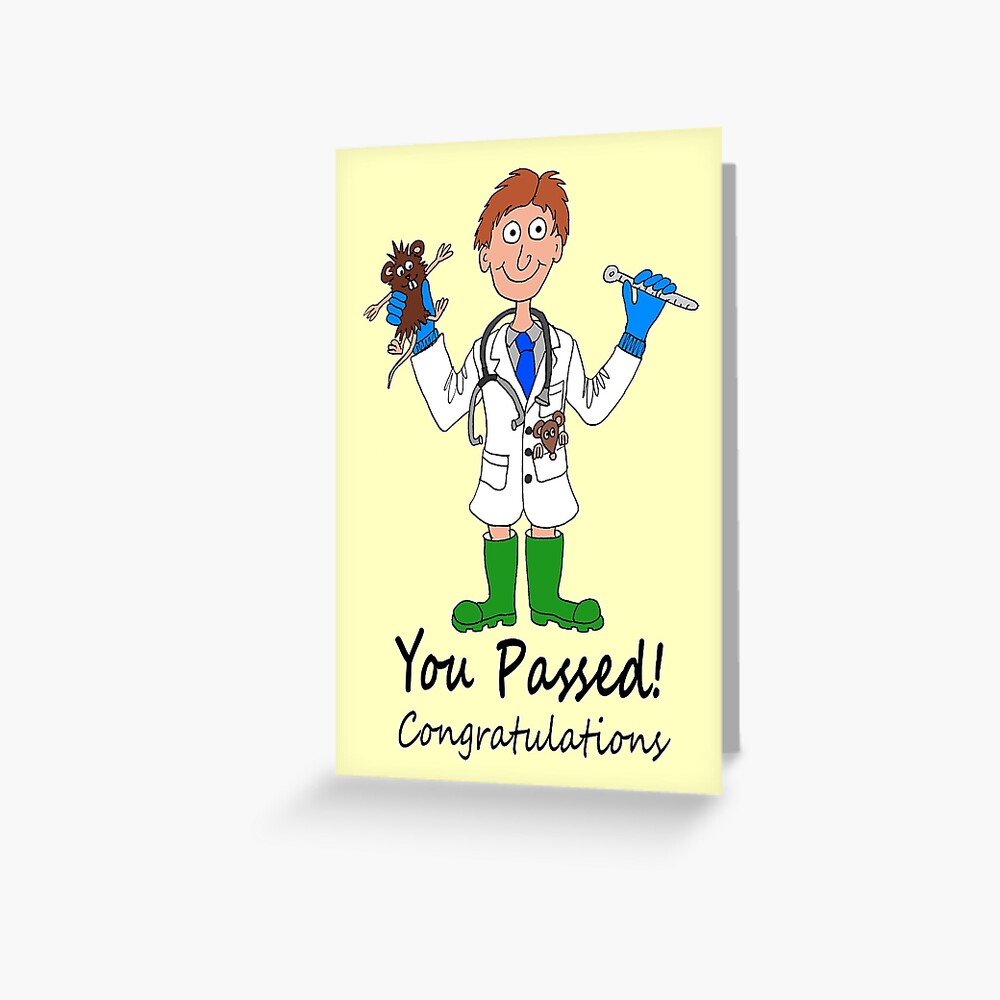 "Congratulations passed medical, doctors exam" Greeting Card by ...