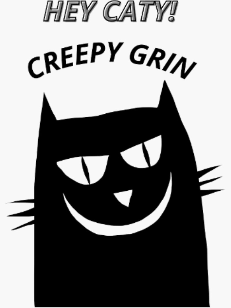 "Creepy Grin!" Sticker by AshwiniArchana | Redbubble