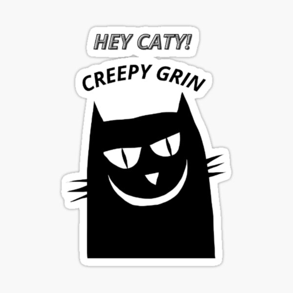 "Creepy Grin!" Sticker by AshwiniArchana | Redbubble