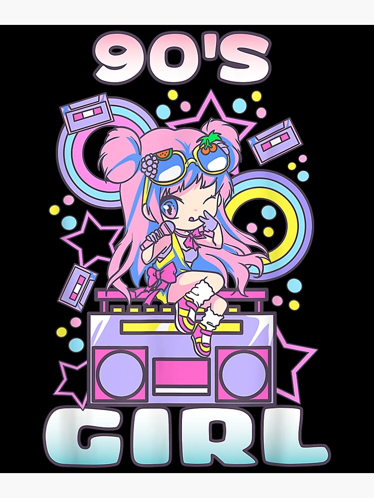 "90s Girl Chibi Cute Anime Stuff for Girls" Poster for Sale by ...