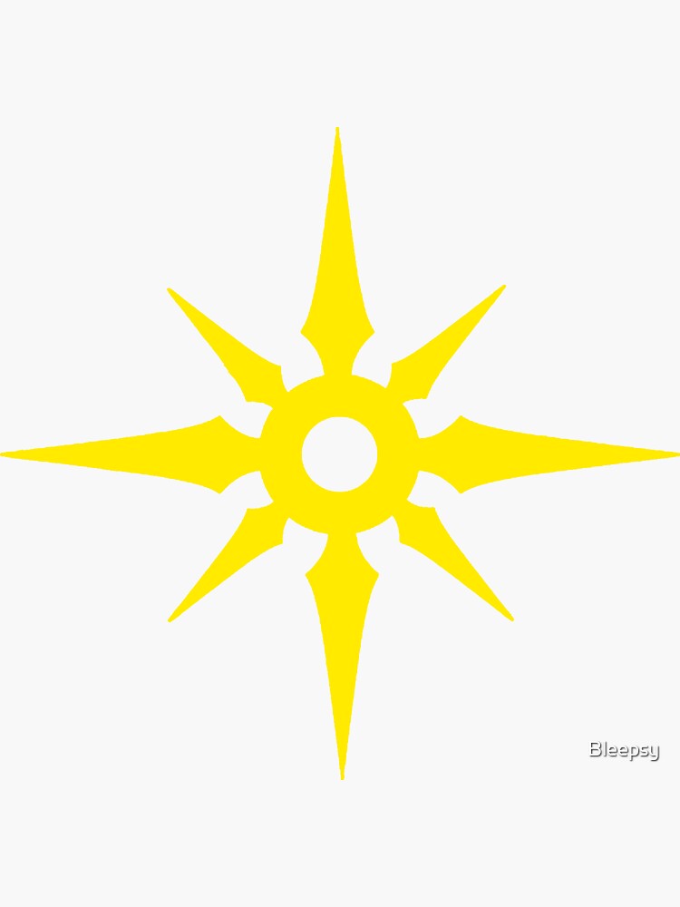 "Leona's Sunburst Symbol" Sticker by Bleepsy | Redbubble