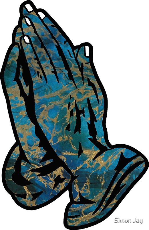 Praying Hands: Stickers | Redbubble