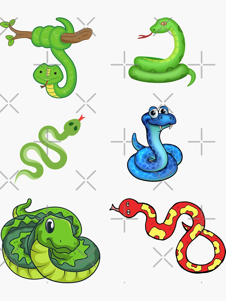 "Snake sticker 6 pack." Sticker for Sale by SaySomethingInk | Redbubble