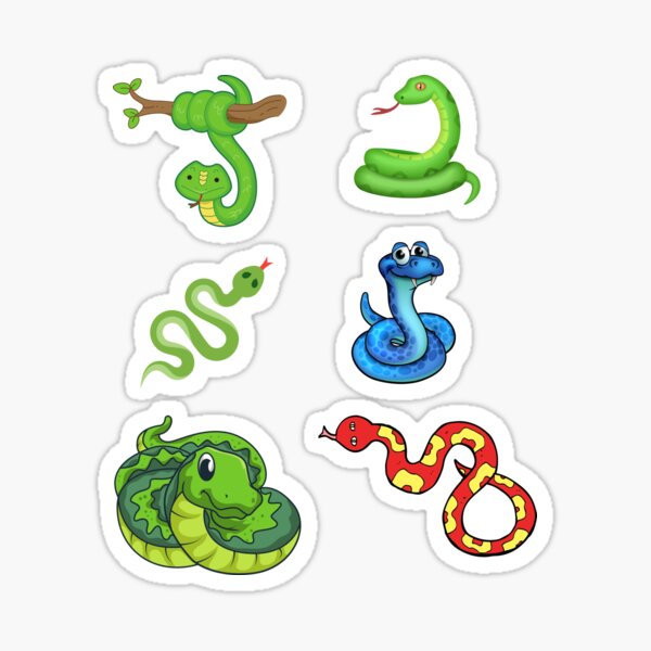 "Snake sticker 6 pack." Sticker for Sale by SaySomethingInk | Redbubble
