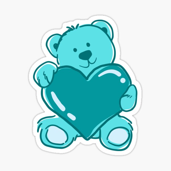 "Blue Teddy Bear" Sticker for Sale by snehaban | Redbubble