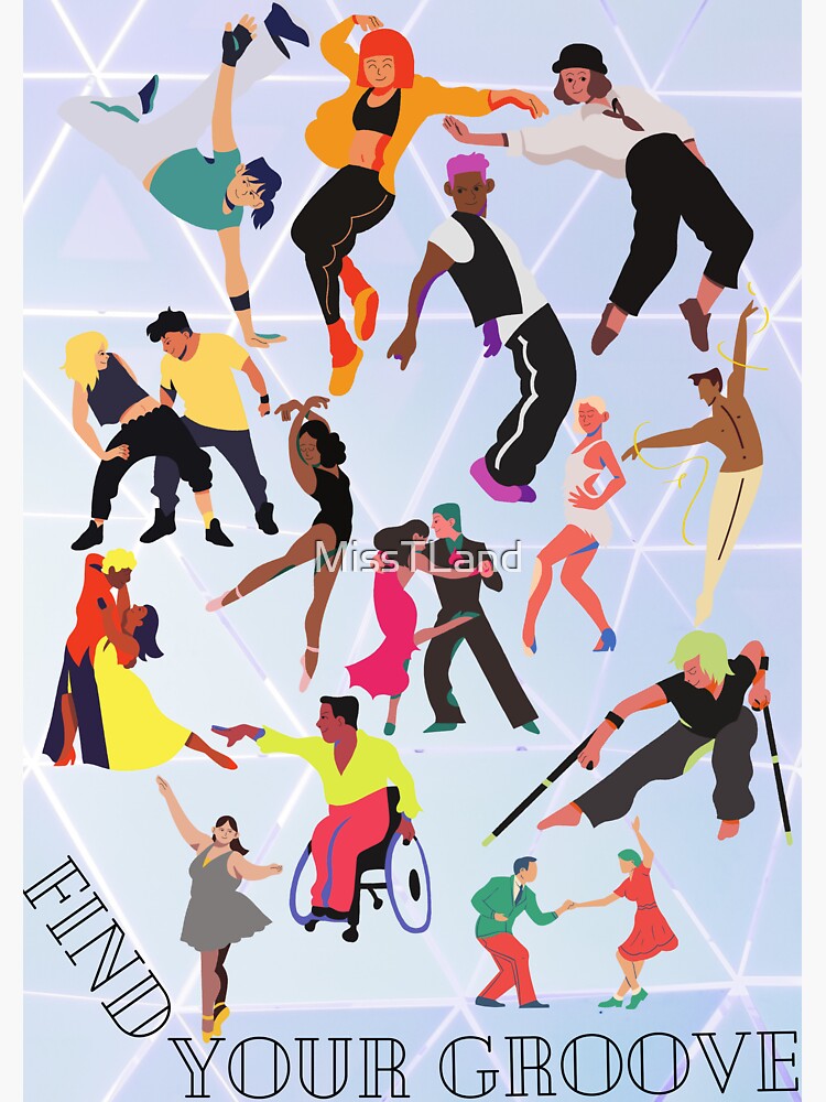 "Find your groove" Sticker for Sale by MissTLand | Redbubble