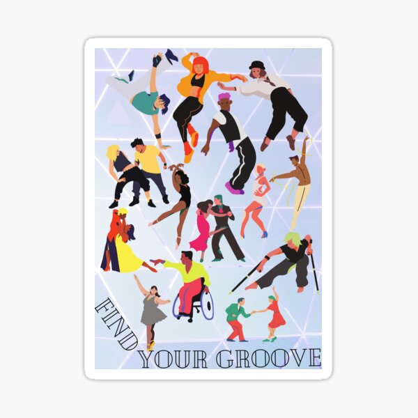 "Find your groove" Sticker for Sale by MissTLand | Redbubble