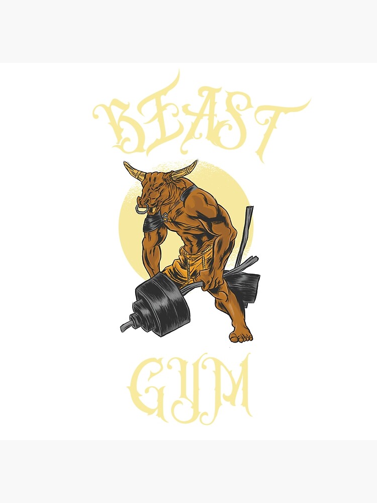 "Beast Gym Fitness Bodybuilding Powerlifting Weight Training" Poster ...