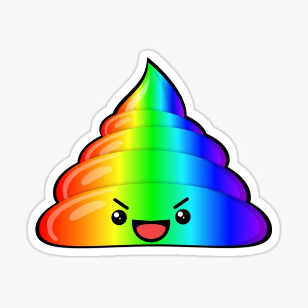 "Happy Rainbow Poop" Sticker for Sale by SmileyRags | Redbubble