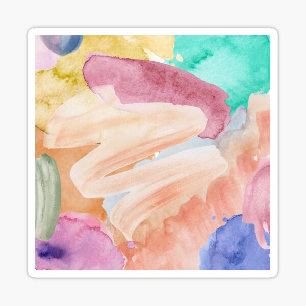 "wavy watercolors" Sticker by MissPoppie1914 | Redbubble