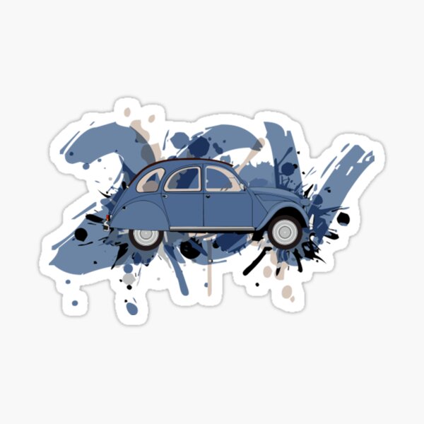 "2cv art" Sticker by CarModelsWorld | Redbubble
