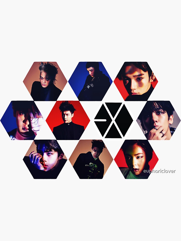 "EXO" Sticker for Sale by euphoriclover | Redbubble