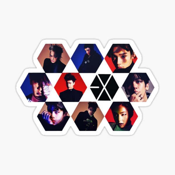 "EXO" Sticker for Sale by euphoriclover | Redbubble