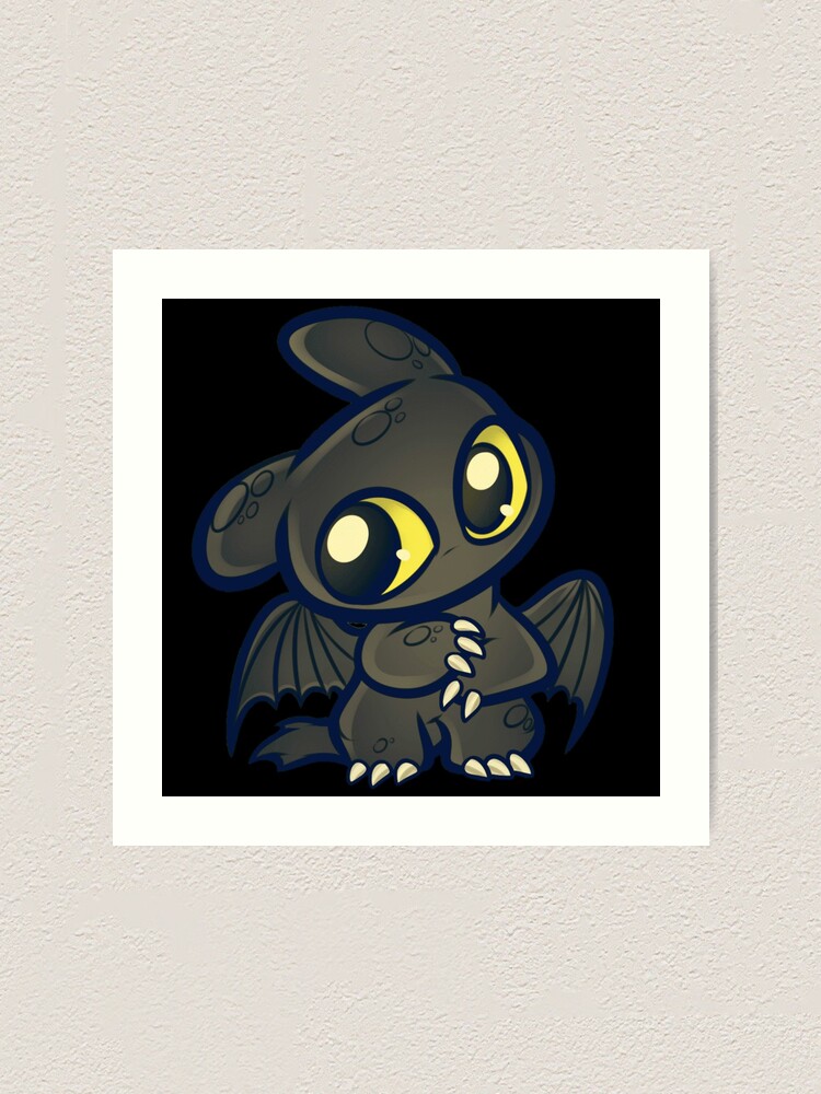 "How To Train Your Dragon Chibi Toothless" Art Print for Sale by artask ...