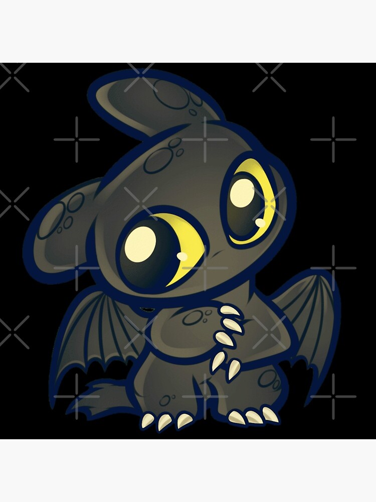 How To Train Your Dragon Chibi Toothless Art Print For Sale By Artask Redbubble