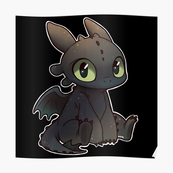 "Chibi toothless Night Furry" Poster by artask | Redbubble