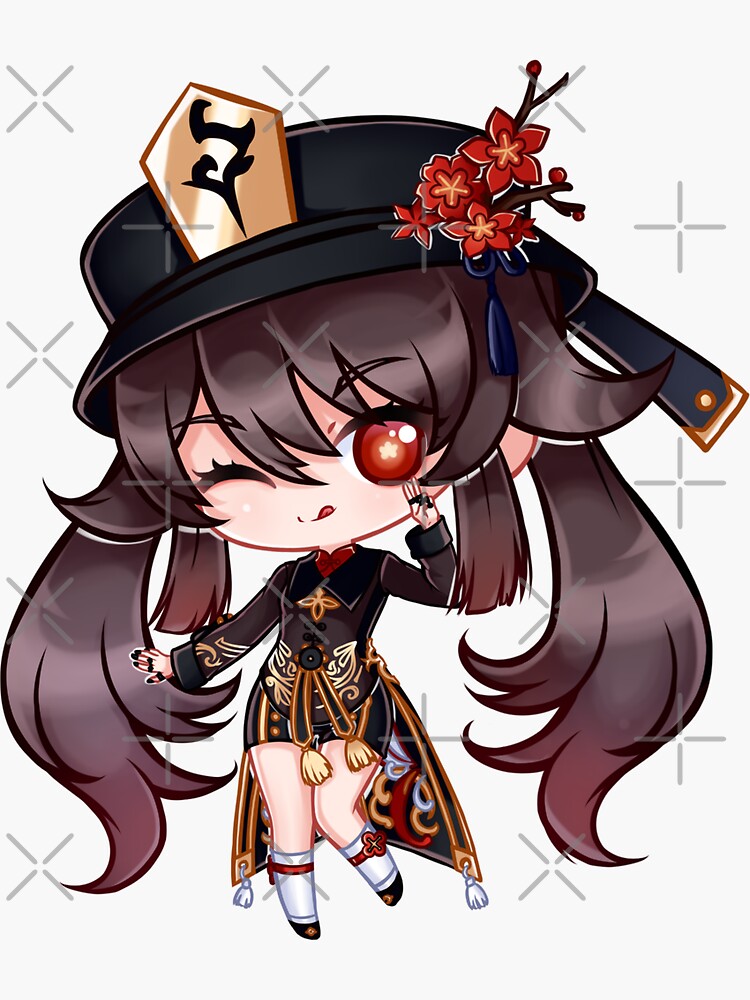 "Hu Tao chibi" Sticker for Sale by HellaKumii | Redbubble