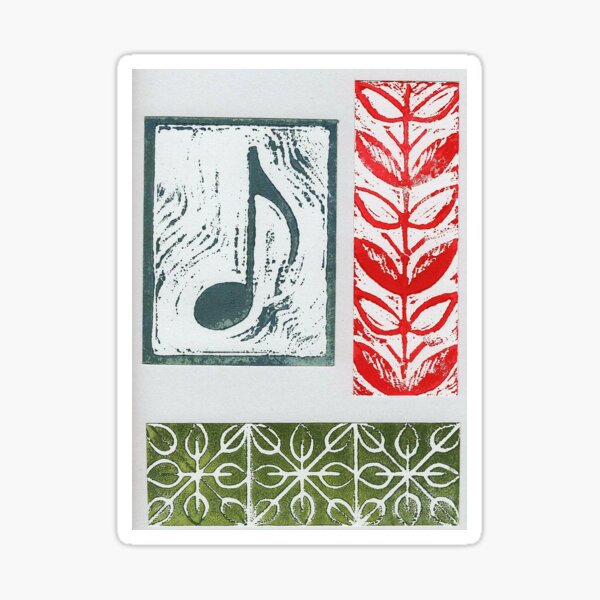 "Quaver/Eighth Note Block Print 003a" Sticker for Sale by JHobbs1 ...