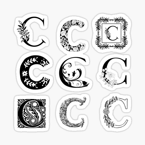 "Letter C Sticker Pack" Sticker by M-Artie | Redbubble
