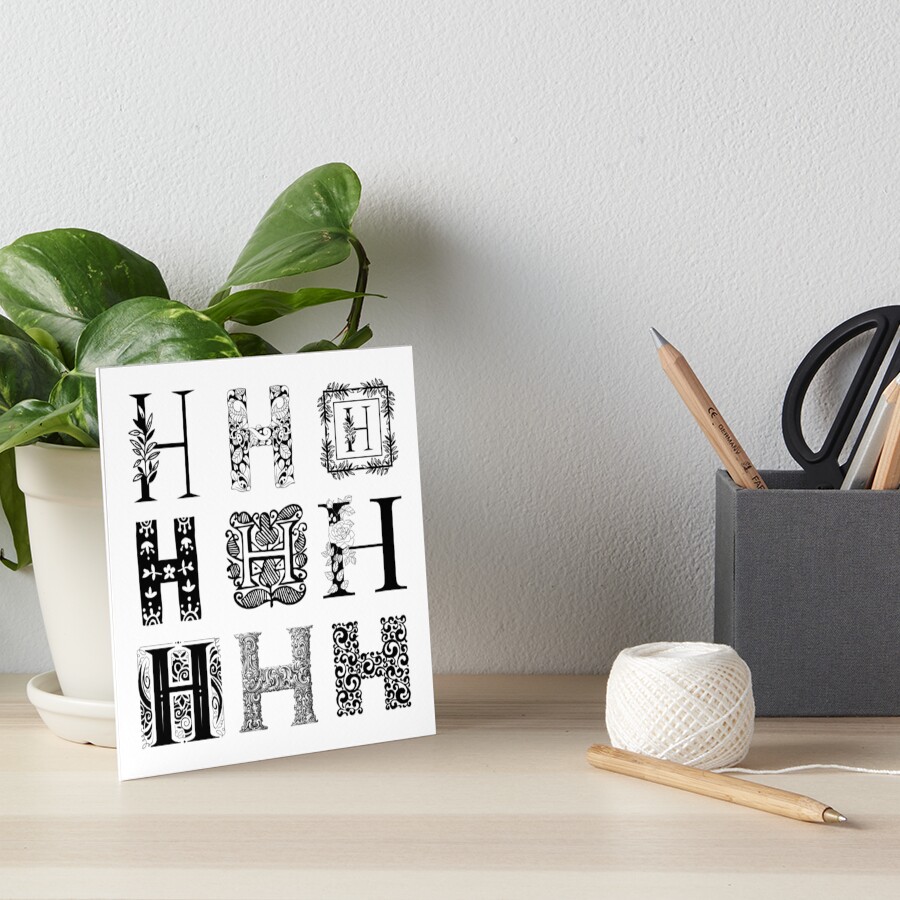 "Letter H Sticker Pack" Art Board Print for Sale by M-Artie | Redbubble
