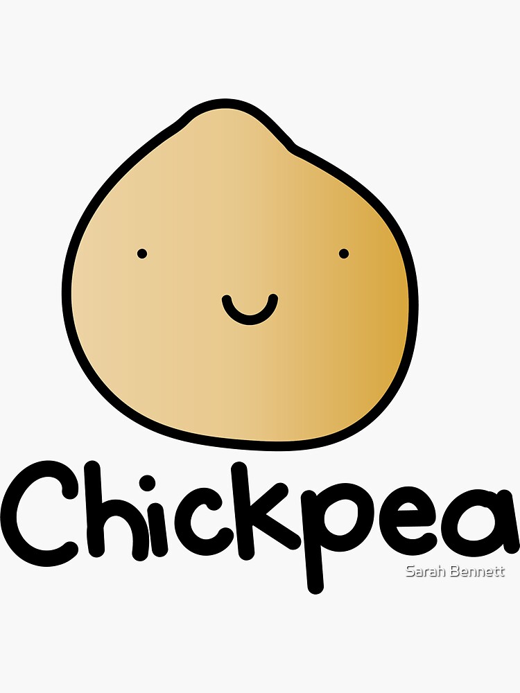 "Cheeky chickpea " Sticker by bennettstudio | Redbubble