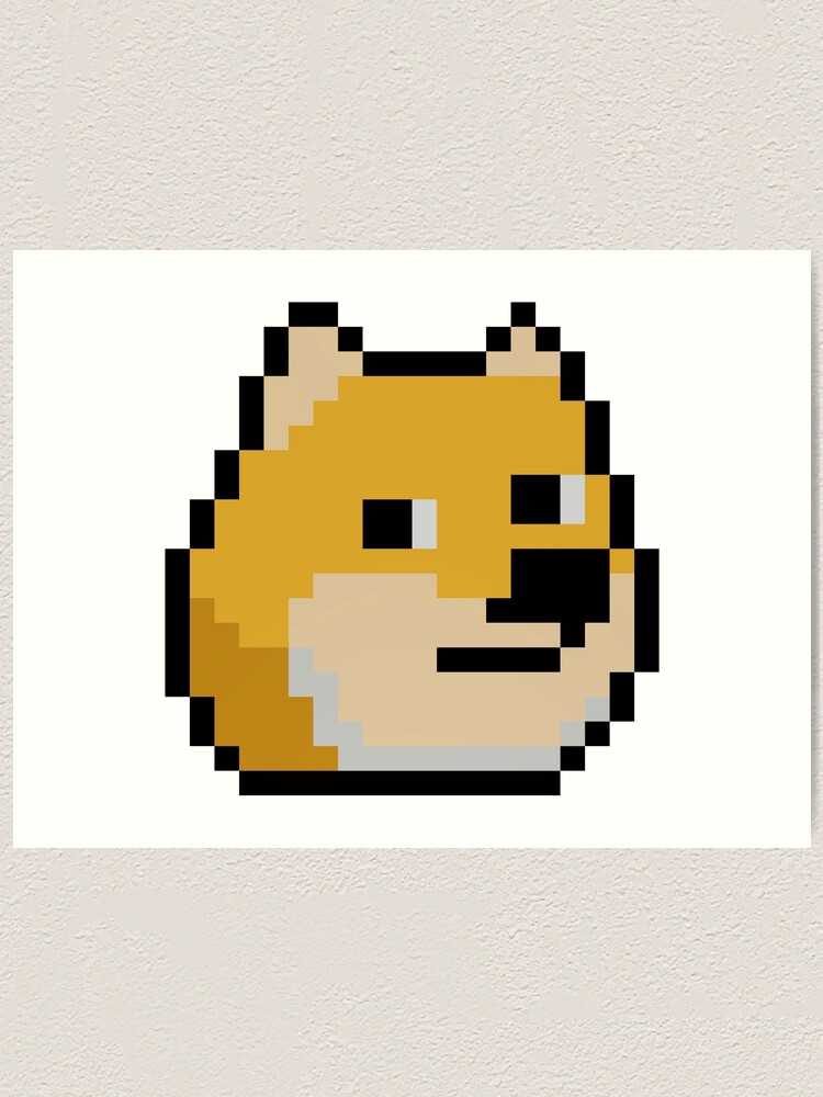 "Pixel Doge" Art Print for Sale by ClothesReel | Redbubble