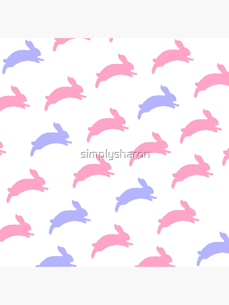 "Light pink and purple lavender rabbit pattern" Sticker by simplysharon ...