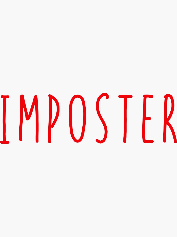 "Among Us Imposter Red Color T-Shirt Design" Sticker for Sale by ...