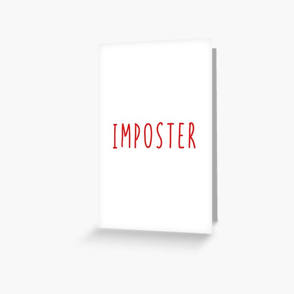 "Among Us Imposter Red Color T-Shirt Design" Greeting Card by ...
