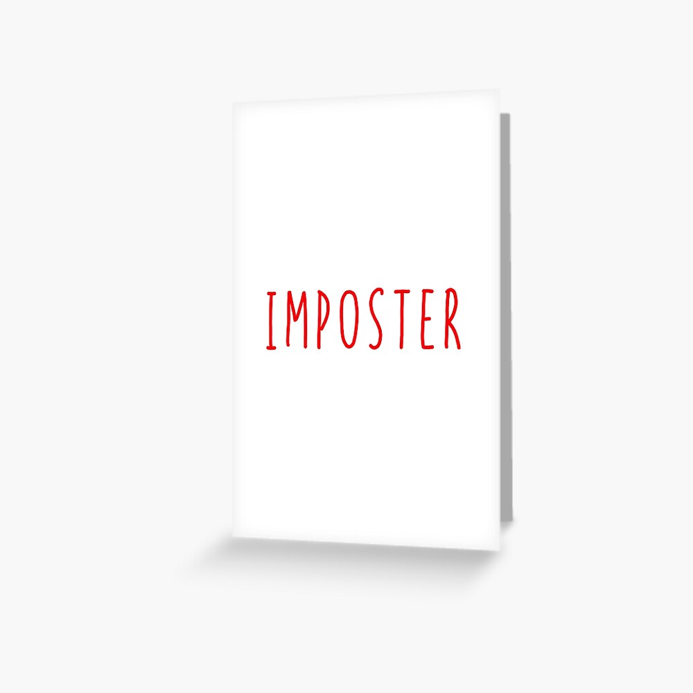 "Among Us Imposter Red Color T-Shirt Design" Greeting Card by ...