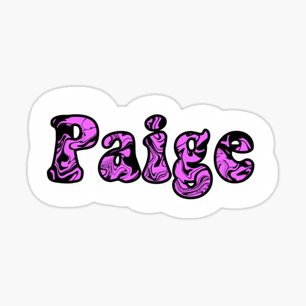 "Custom Name Sticker For Paige" Sticker for Sale by Libsmakes | Redbubble