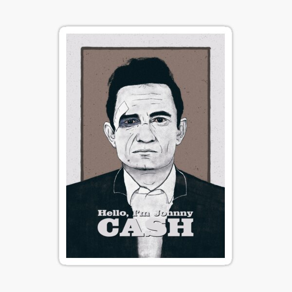 "Johnny Cash" Sticker for Sale by FelipeKniess | Redbubble