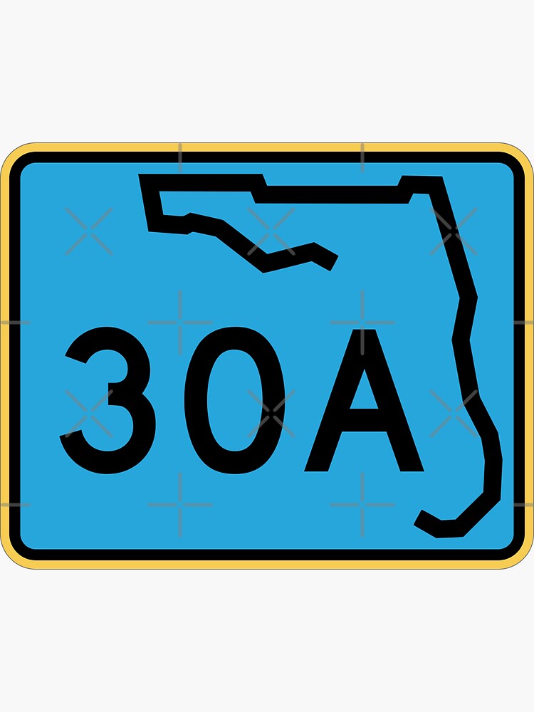 "30A Florida Emerald Coast 30 A Beach Decal Sticker Seaside Destin ...