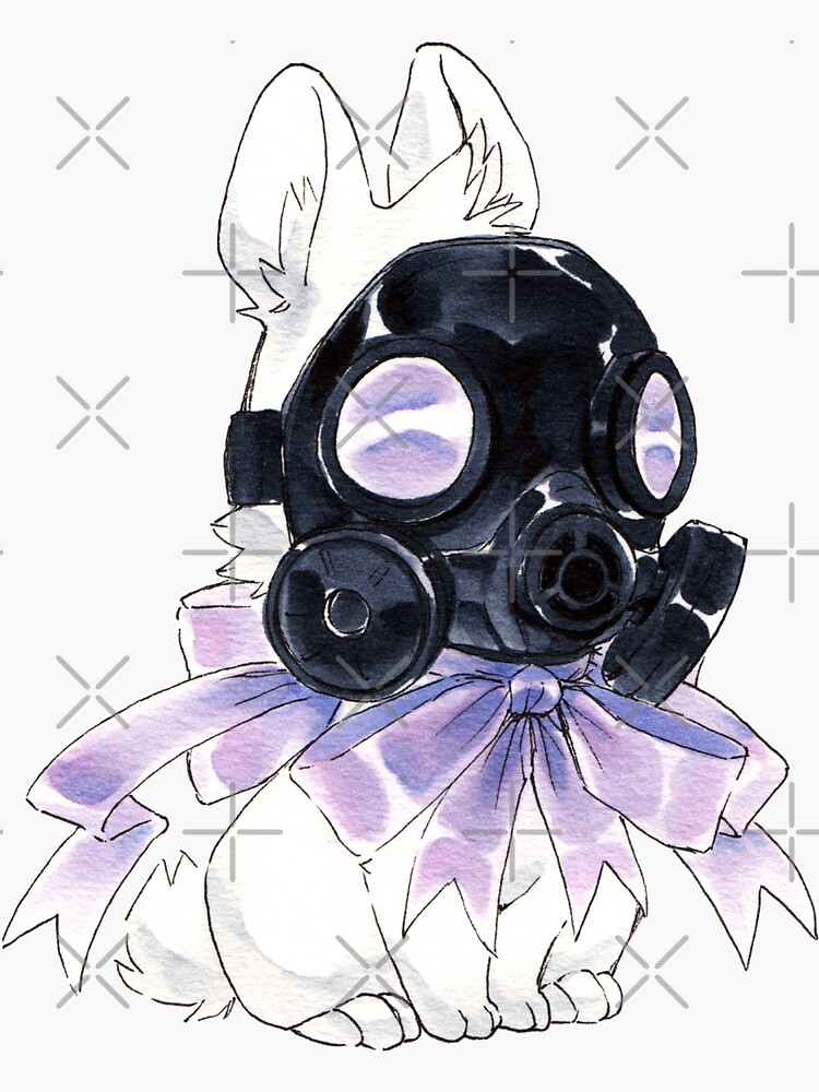 "gas mask bunny" Sticker for Sale by momodestroys | Redbubble
