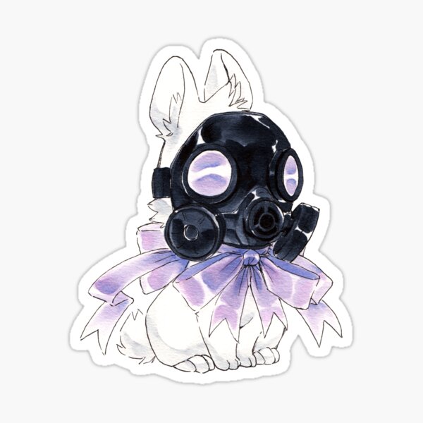 "gas mask bunny" Sticker for Sale by momodestroys | Redbubble