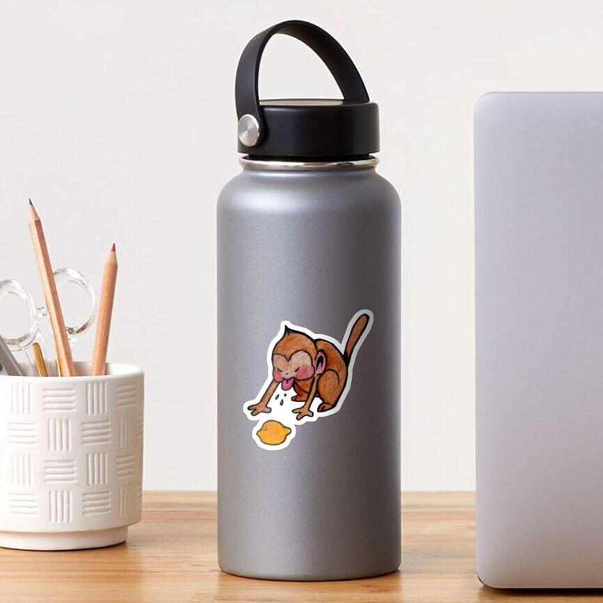 "Lemon Monkey" Sticker for Sale by annalaura-art | Redbubble