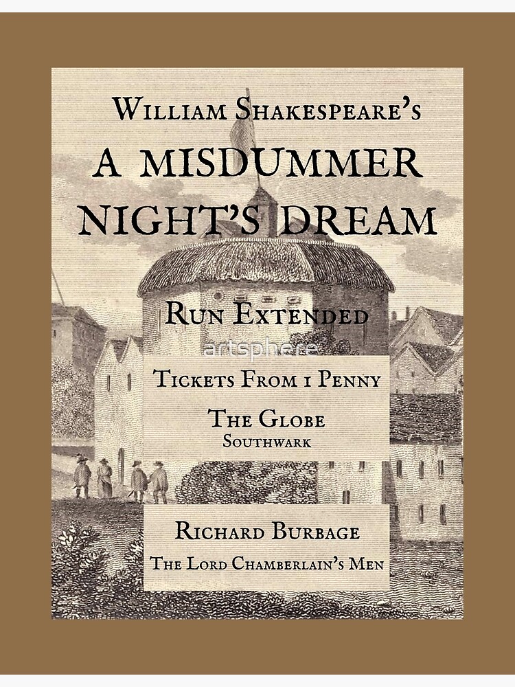 "William Shakespeare ~ A Midsummer Night's Dream ~ The Globe Theatre ...