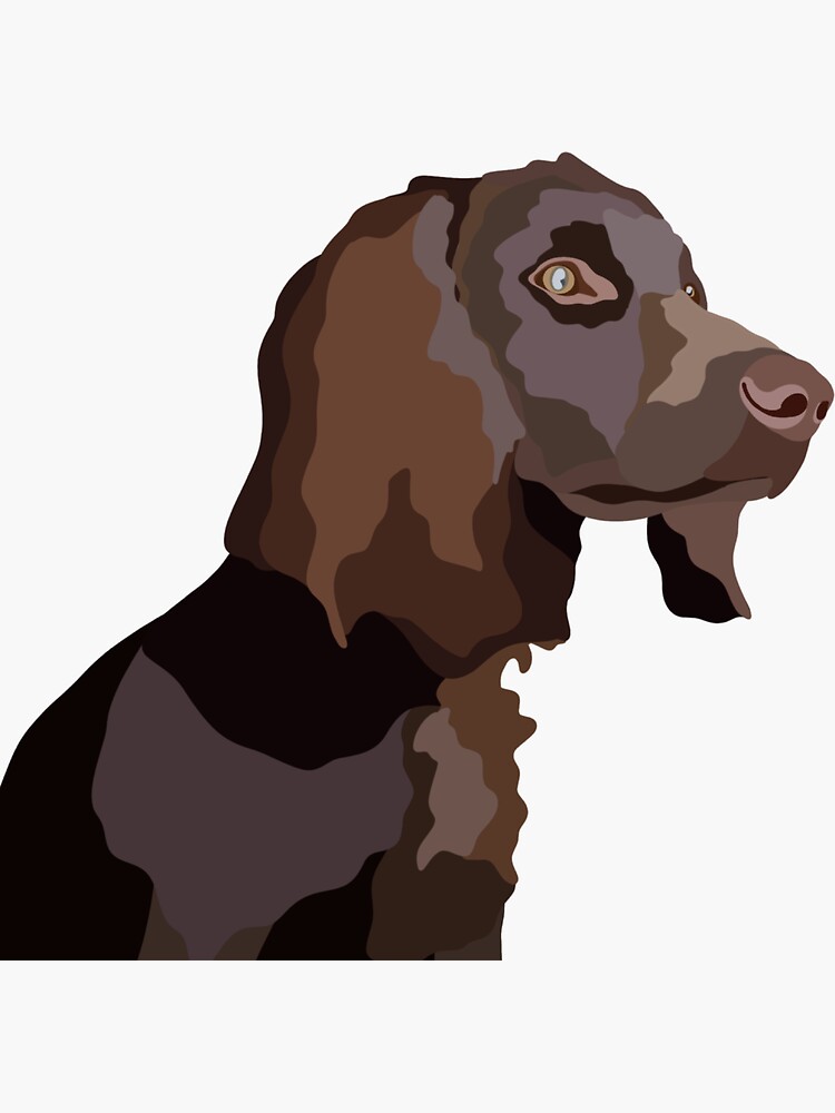 "Sprocker Spaniel Dog Portrait Digital Illustration" Sticker for Sale ...