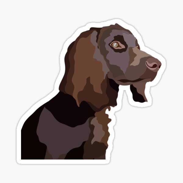 "Sprocker Spaniel Dog Portrait Digital Illustration" Sticker for Sale ...
