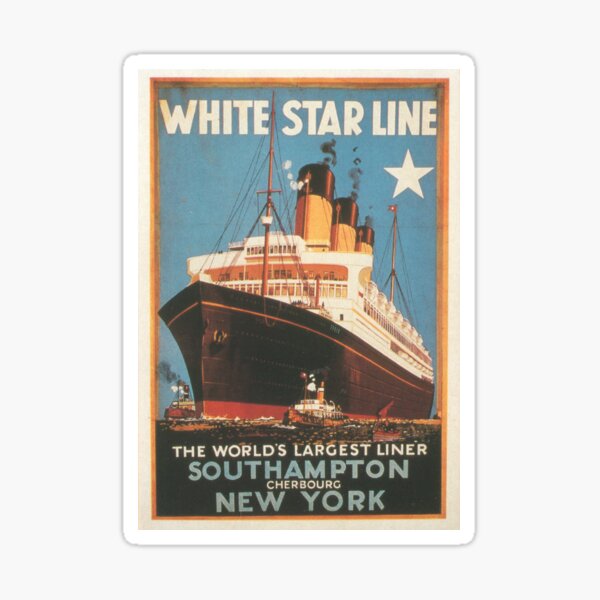 "White Star Line" Sticker for Sale by PostcardProject | Redbubble