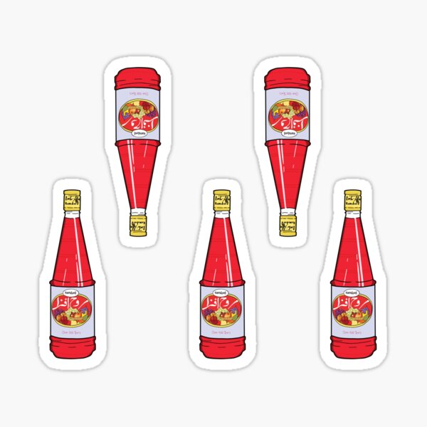 "Rooh Afza Pakistan's Iconic Sticker/Magnet Pack (5 Stickers)" Sticker ...