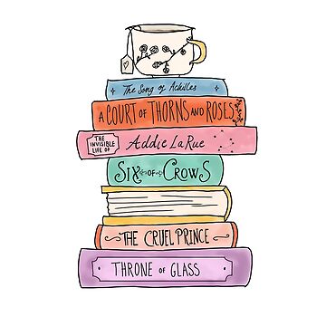 "YA fantasy book stack" Poster for Sale by bookloversclub | Redbubble