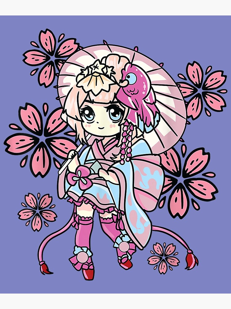 Póster «Japanese Geisha Chibi Cute Anime Stuff para niñas» de ...